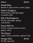 Menu – Mr Tulk Cafe – State Library of Victoria – Melbourne