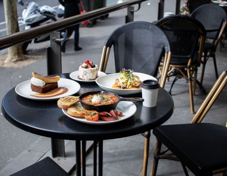 table-of-food – Mr Tulk Cafe – State Library of Victoria – Melbourne